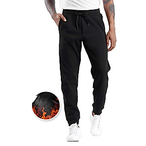 THE GYM PEOPLE Men's Fleece Joggers Pants with Deep Pockets Athletic Loose-fit Sweatpants for Workout, Running, Training