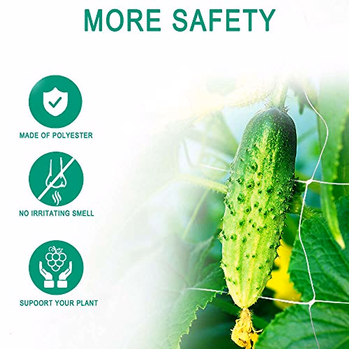 Heavy Duty Trellis Netting Roll - 59''x328' Plastic Plant Trellis Net for Climbing Plants