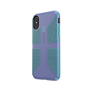 Speck Products CandyShell Grip iPhone XR Case, Wysteria Purple/Mykonos Blue
