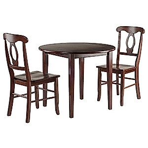 Winsome Clayton, 35.98" W x 35.98" D x 29.13" H, Walnut, 3 Count