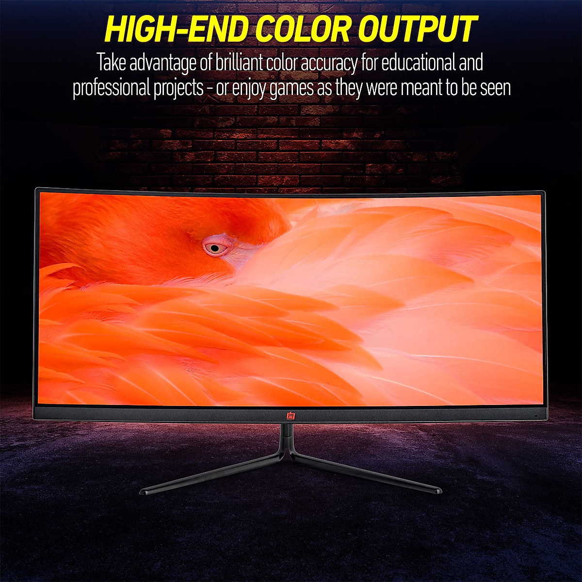 Deco Gear DGVM29PB 29-Inch 2560x1080 100Hz VA Curved Gaming Monitor, 4ms Response Time, 3000:1 Contrast Ratio, sRGB, NTSC 85, DCI-P3, and Adobe RGB Color Accurate