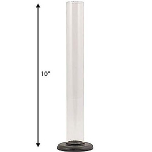 Fermtech 10" Hydrometer Test Jar for Beer or Wine Sampling, Plastic bu Ubrewusa