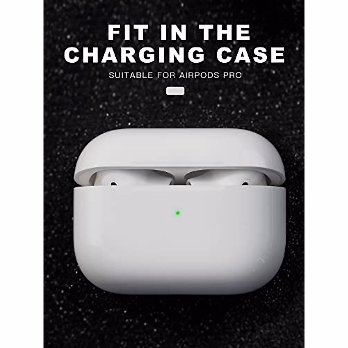 Brujula 3 Pairs AirPods Pro Ear Tips Ear Hooks Covers, Reduce Pain, Silicone Accessories, Anti-Slip Replacement Ear Tips, Fit in The Charging Case (M)