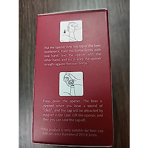 YUDANSI Push Down Bottle Opener, Automatic Beer Bottle Openers, Stainless Steel Instant-no-Cap Mover, Funny Kitchen Gadgets, Beer Accessories, Easter Gifts for Him, Magnetic Corkscrew