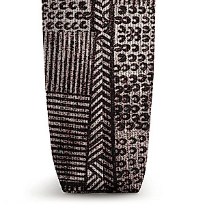 Black Tan Colorful Tribal African Pattern Tote Bag