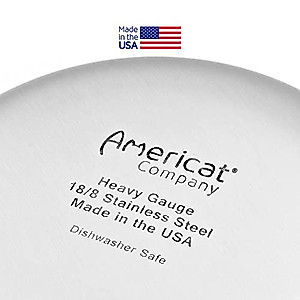 Raised Cat Bowl Stand for Food & Water by Americat – Made in USA – Stainless Steel, Spill-Proof Elevated Feeder, Dishwasher Safe, Human Grade, Whisker Friendly (Bowl + Stand)