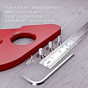 Center Scribe Square Center Scribe Measuring Tool Aluminum Alloy Center Finder Line Gauge Replaceable Ruler