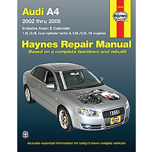 Audi A4 Sedan, Avant, & Cabriolet (2002-2008) Haynes Repair Manual
