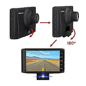1080P Front and Rear Dash Cam for Car - Smart Driving Recorder - Car Driving Recorder with Night Vision, Seamless Loop Recording, Emergency Video Lock - Dashcam with 4.0Inch IPS