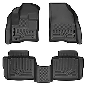 Husky Liners Weatherbeater Floor Mats | Fits 2010 - 2019 Ford Taurus | Front & 2nd Row, 3-pc Black - 98701