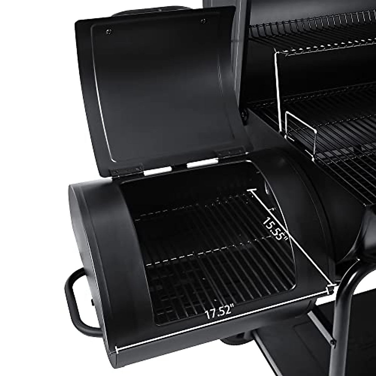 Royal Gourmet CC2036F Charcoal Grill with Offset Smoker Burch BBQ Barrel Grill and Smoker Combo, 1200 Square Inches for Large Event Gathering Patio and Backyard Cooking, Black