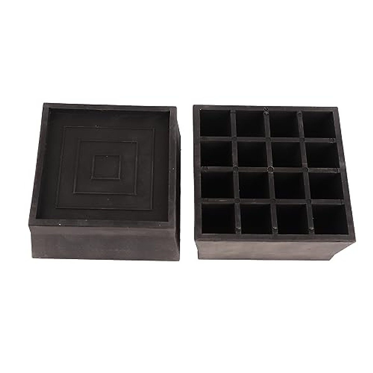 jerss Furniture Riser TPU Lift Square Furniture Pad Mute Foot Pad for Bed Foot Booster Pad Black Stackable Furniture Bed Risers