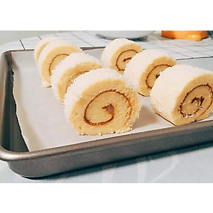 Walooza 11 Inch Baking Sheets Pan Nonstick Set of 2, Cookie Sheet Replacement Toaster Oven Tray，Deep Size 1 inch Bakeware, Non Toxic & Heavy Duty & Easy Clean