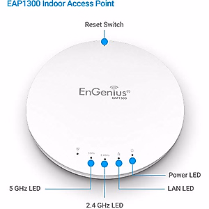 EnGenius Technologies EAP1300 Wi-Fi 5 (802.11ac Wave 2) 2x2 Managed Indoor Wireless Access Point Features Quad-Core Processors, MU-MIMO, High Powered 23dBm, GigaE Port (Mounting Kit Included)