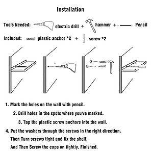 LAIGOO 2 Pcs Gold Floating Shelves for Wall Organizer, Makeup Organizer Wall Mount Bathroom Wall Shelves Countertop Organizer, Display Ledge Shelves, Space Aluminum, Shower Shelf (19.68+19.68 Inch)
