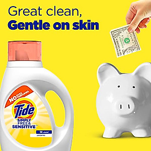 Simply Liquid Laundry Detergent, Free & Sensitive, 128 Oz, 89 Loads