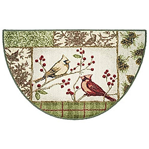 Brumlow MILLS Nature's Melodies Birds Floral Area Rug for Kitchen, Living, Dining Room or Autumn Door and Entryway Mat, 19" x 31", Fall