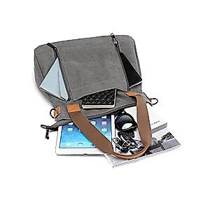 Nanwansu Women's Vintage Canvas Handbag Shoulder bags Multi-Pocket Tote Crossbody Satchel Bags Burgundy