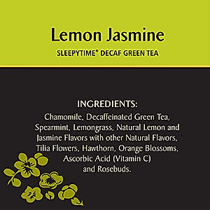 Celestial Seasonings Green Tea, Sleepytime Decaf Lemon Jasmine, 20 Count