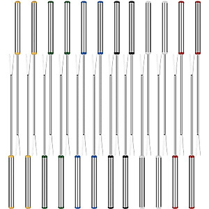 24pcs Fondue Forks, BetterJonny 9.4In Stainless Steel Fondue Sticks Color Coded Cheese Forks with Heat Resistant Handle for Hot Pot Barbecue 6 Colors