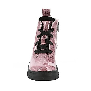 UGG Unisex-Child Ashton Lace Up Glitter Boot, Glitter-pink, 2 Little Kid