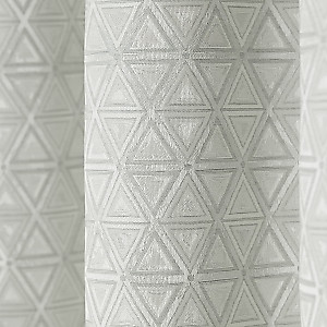 Decoberry Opaline - Set of 2 Curtains - Mint Green Triangle Pattern, Light& Sound Filtering Design, Thermal Insulation - Modern Design with Grommet Heading, 52" X 84"