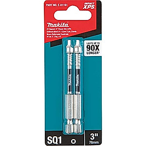 Makita E-01161 Impact XPS™ #1 Square 3" Power Bit, 2/pk