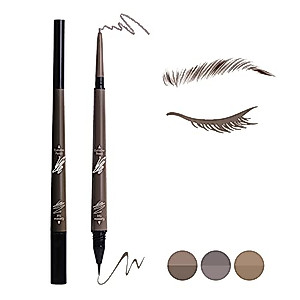 Music Flower 2 in 1 Eyebrow Pencil,Waterproof & Long Lasting Liquid Eyebrow Pen,Dual Ended Pencil Fills and Defines Brow Tint with the Precision & Definition of Microblading,Chestnut