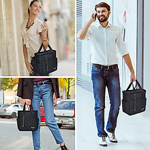 Lunch Box for Women/Men - Large/Small Insulated Leak Proof Lunch Bag for work Reusable Lunch Tote Bag for Kids Girls L Black