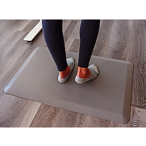 KAF Home Anti Fatigue Floor Mat - Cushioned Comfort Mat, Perfect for Kitchen, Standing Desk, Garage and Workshop - 3/4 Inch Thick Non-Slip, Durable, and Stain Resistant Comfort Mat (Gray, 20x32)