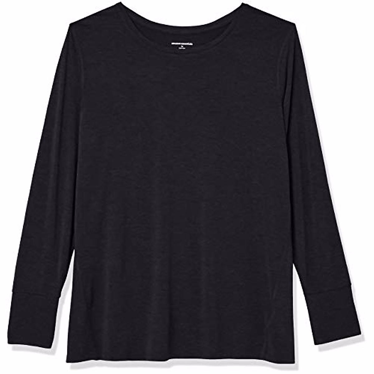 Amazon Essentials Women's Studio Relaxed-Fit Long-Sleeve T-Shirt (Available in Plus Size), Black, X-Large