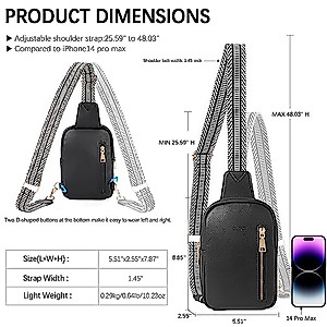 CLUCI Small Sling Bag for Women Vegan Leather Crossbody Chest Bags Trendy, Women's Fanny Pack