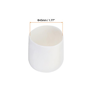 Rebower Screw Thread Protector Cover Rubber End Caps, [for Screw, Bolt] - 1 3/4"(45mm) ID/White/10pcs