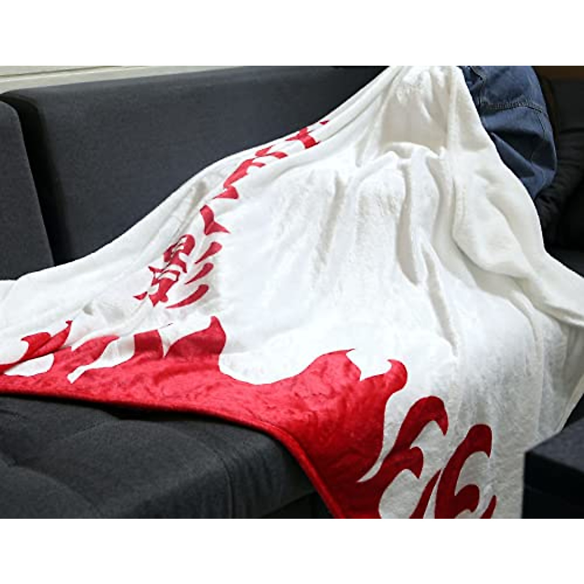 Red Clouds Anime Throw Blanket Flannel Fleece Blanket Cosplay Hooded Cloak Shawl Wrap Nap Quilt 80x60 (C, 80''X60'')