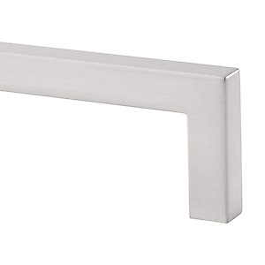 Richelieu Hardware BP873128195 Lambton Collection 5 1/16-inch (128 mm) Center-to-Center Brushed Nickel Modern Rectangular Cabinet and Drawer Pull Handle for Kitchen, Bathroom, and Furniture