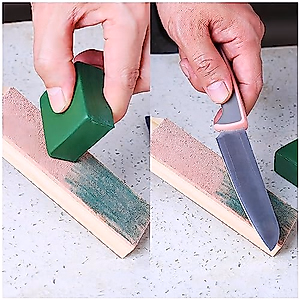 Knife Sharpening Stone Set, Aovemt Whetstone Coarse to Polished Finishes 4-Sided 400/1000 3000/8000 Grit wet stone, Axe Sharpening Stone, Leather Strop, Stropping Compound, Flattening Stone, ect.
