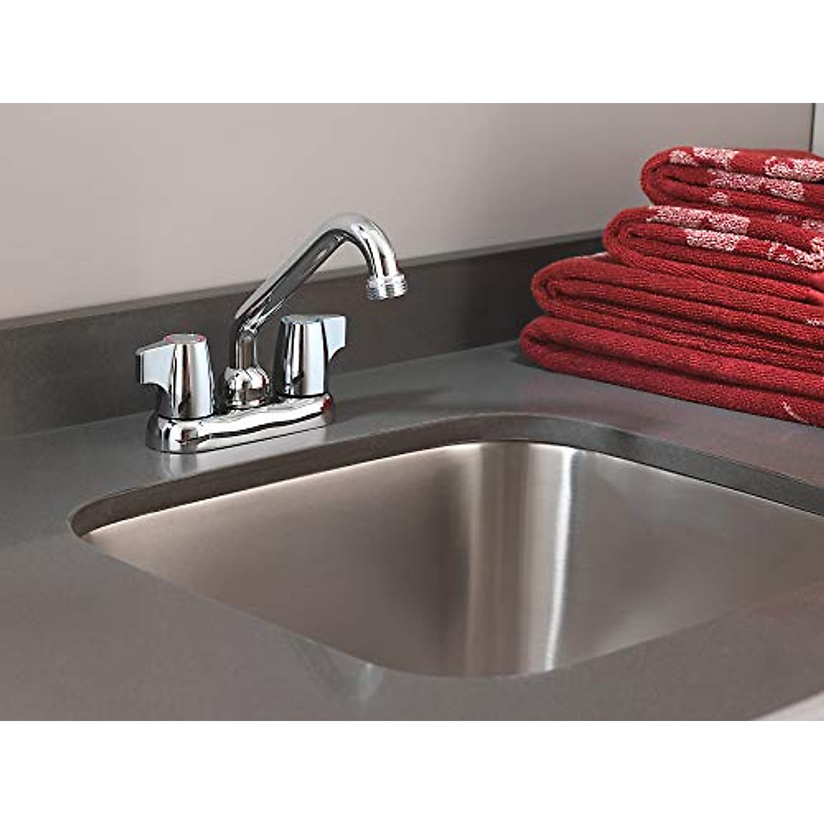 Moen 74998 Chateau Two-Handle 4-Inch Centerset Utility or Laundry Sink Faucet, Chrome