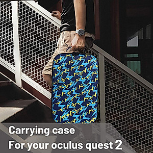 Akaigu Hard Travel Case Storage Case for Oculus Quest 2 All-in-one VR Gaming Headset and Controllers Accessories Carrying Bag (Blue)