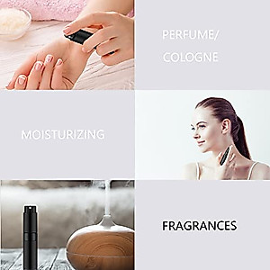 Lil Ray 8ml Portable Mini Perfume Atomizer, Refillable Empty Small Spray Bottle for Travel, Twist Tpye Pocket Cologne Sprayer (Matte Black)