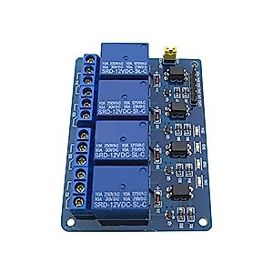 TOLAKO 4 Channel 12V Relay Module for Arduino Electronic Electricity Appliance Devices 51/AVR/ARM