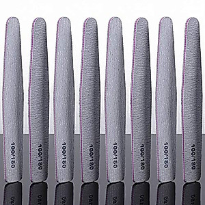 25 Pack Double Sided Emery Boards 100/180 Professional Nail File for Home and Salon Use