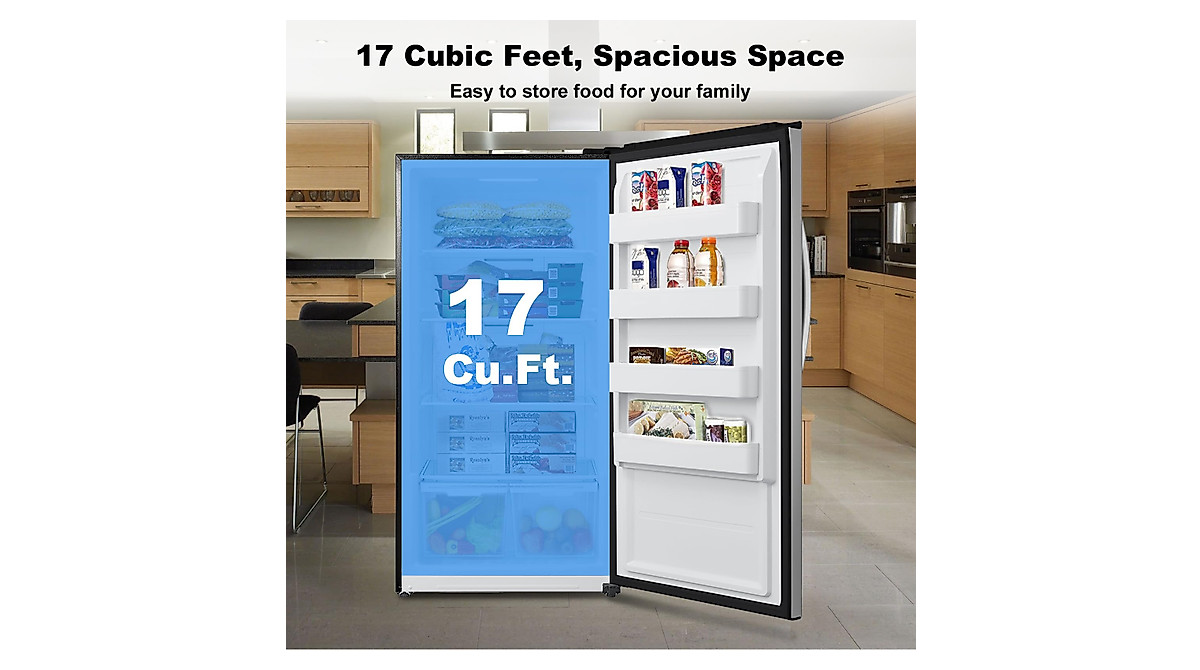 Techomey 17 Cu.Ft Upright Freezer, Stand Up Freezer Frost Free ...