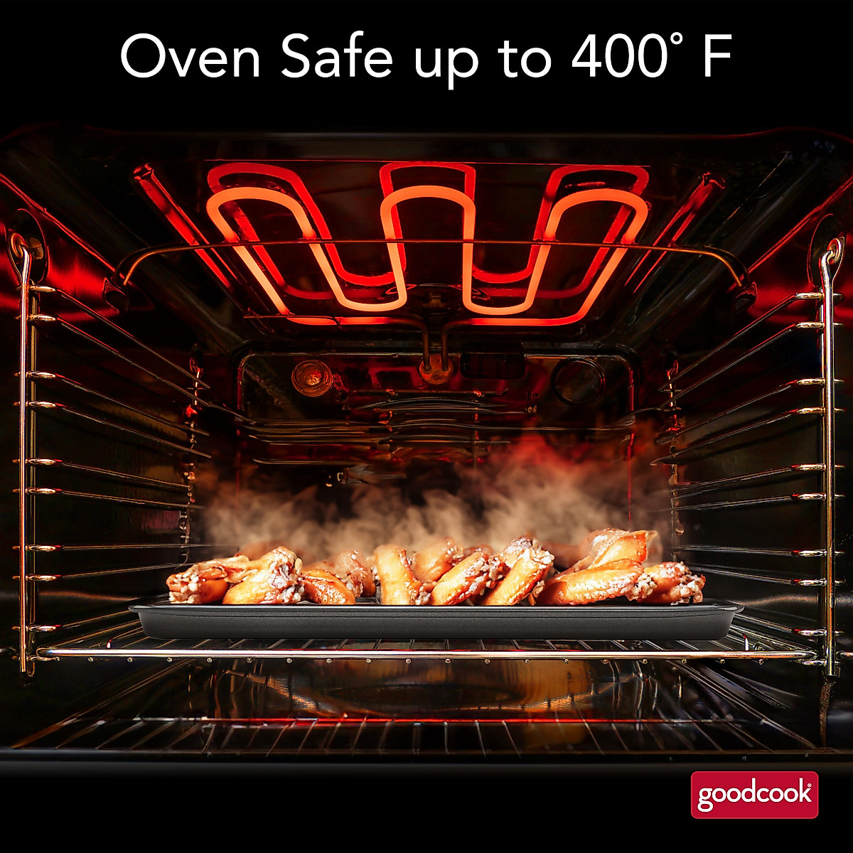 GoodCook 15" x 10.5" Premium Nonstick Carbon Steel Crispy Bacon Multipurpose Baking Pan Set