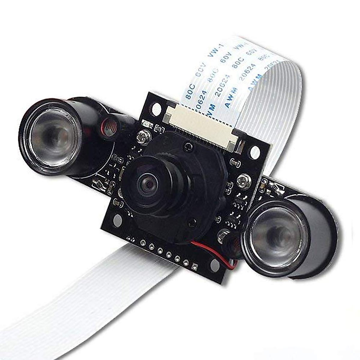 Arducam Day-Night Vision for Raspberry Pi Camera, Automatic IR-Cut Switching All-Day Image All-Model Support, IR LED for Low Light and Night Vision, M12 Lens Interchangeable, OV5647 5MP 1080P