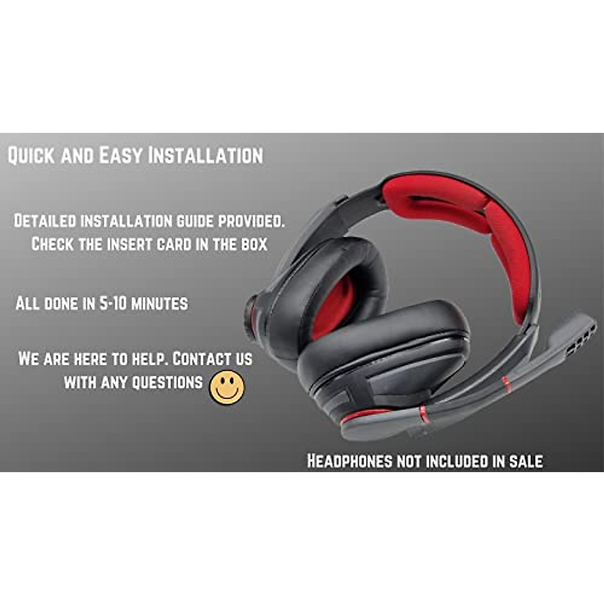 Premium Ear Pads Compatible with Sennheiser GSP 370, Sennheiser GSP 350, GSP 303, GSP 302, GSP 301 and GSP 300 Headphones. Premium Protein Leather | Soft High-Density Foam