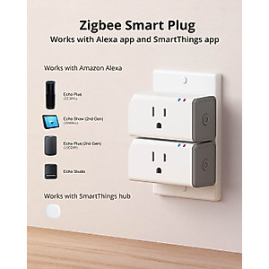 SONOFF S31 Lite 15A Zigbee Smart Plug ETL Certified, Works with SmartThings, and Amazon Echo Plus, Hub Needed for Amazon Alexa 2-Pack