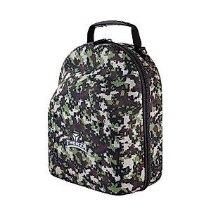 Thorza 6 Hat Travel Case for Baseball Caps, Trucker, and Flat Brim Hats - Hard Side Storage and Protection Case - Dust Proof Carrier with Carry Handle and Shoulder Strap - Camouflage