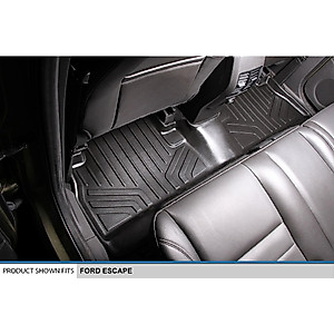 SMARTLINER Custom Fit Floor Mats 2 Rows and Cargo Liner Set Black Compatible with 2013-2019 Compatible with Ford Escape