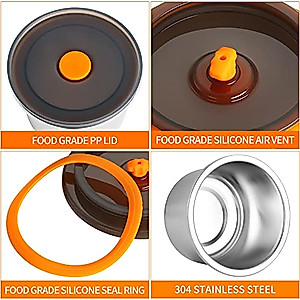 Stainless Steel Metal Food Storage Containers with Lids 440 * 3 Food Preservation Lunch Box Containers Leak-proof Light Easy Set with Air Vent Snack Boxes for People, Kitchen Storage…