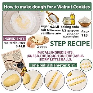 Walnut Cookie Mold Maker 12 non-stick - Oreshki Mold Maker - Walnut Cookie Molds - Орешница Russian - Oreshki Maker - Walnut Cookie Maker Oreshek - Nutty Maker - Oreshnitsa Nut Cookies Maker